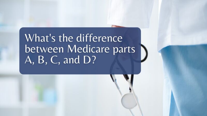 What's the difference between Medicare parts A, B, C, and D?